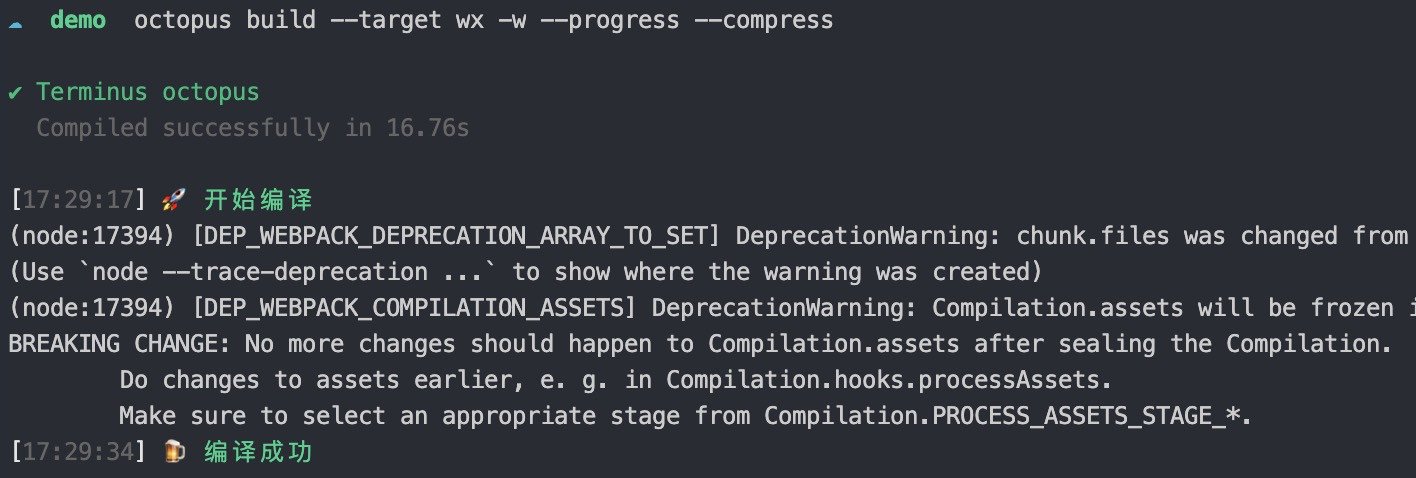 编译完成示例图片